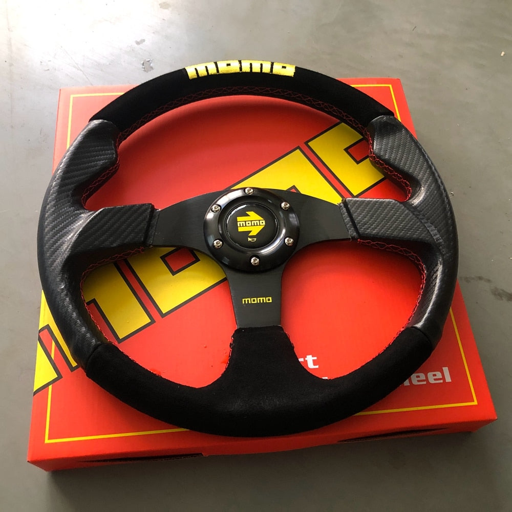 Volante Racing MOMO Preto & Amarelo - Universal – SAMPA customs